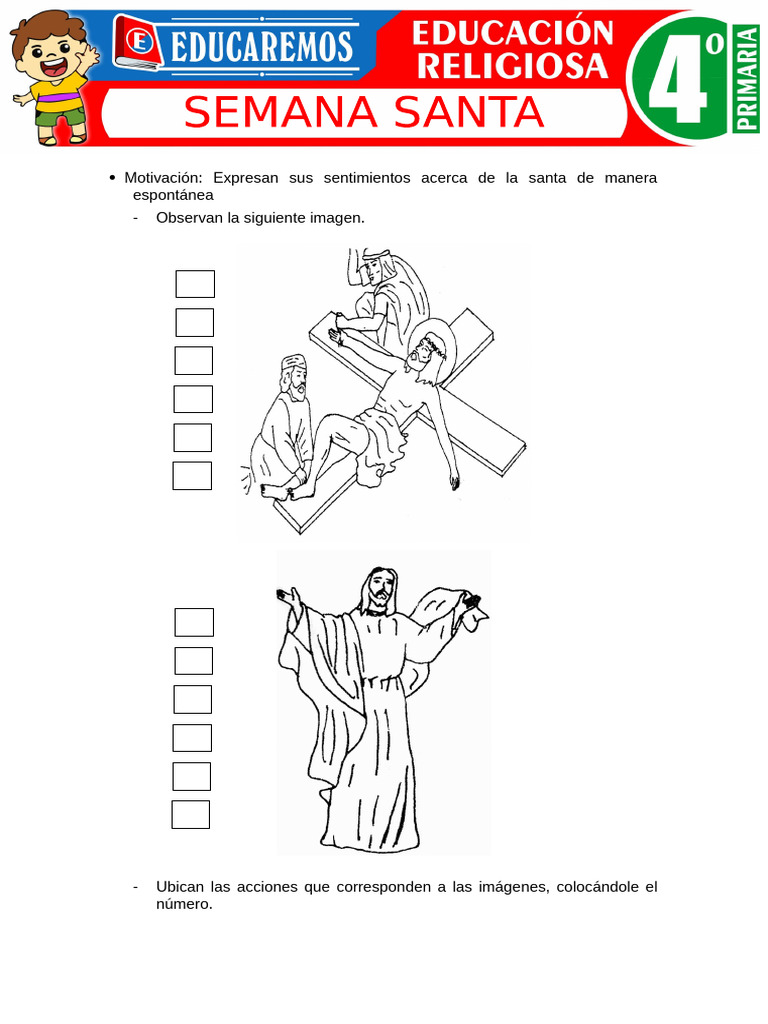 Semana Santa para Cuarto Grado de Primaria | PDF | La resurrección de ...