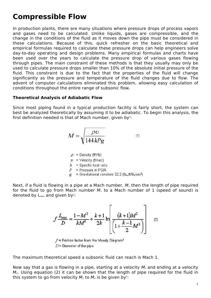 Compressible Flow | PDF | Mach Number | Fluid Dynamics
