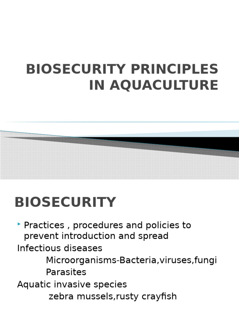 Class 19 Biosecurity Principles | PDF