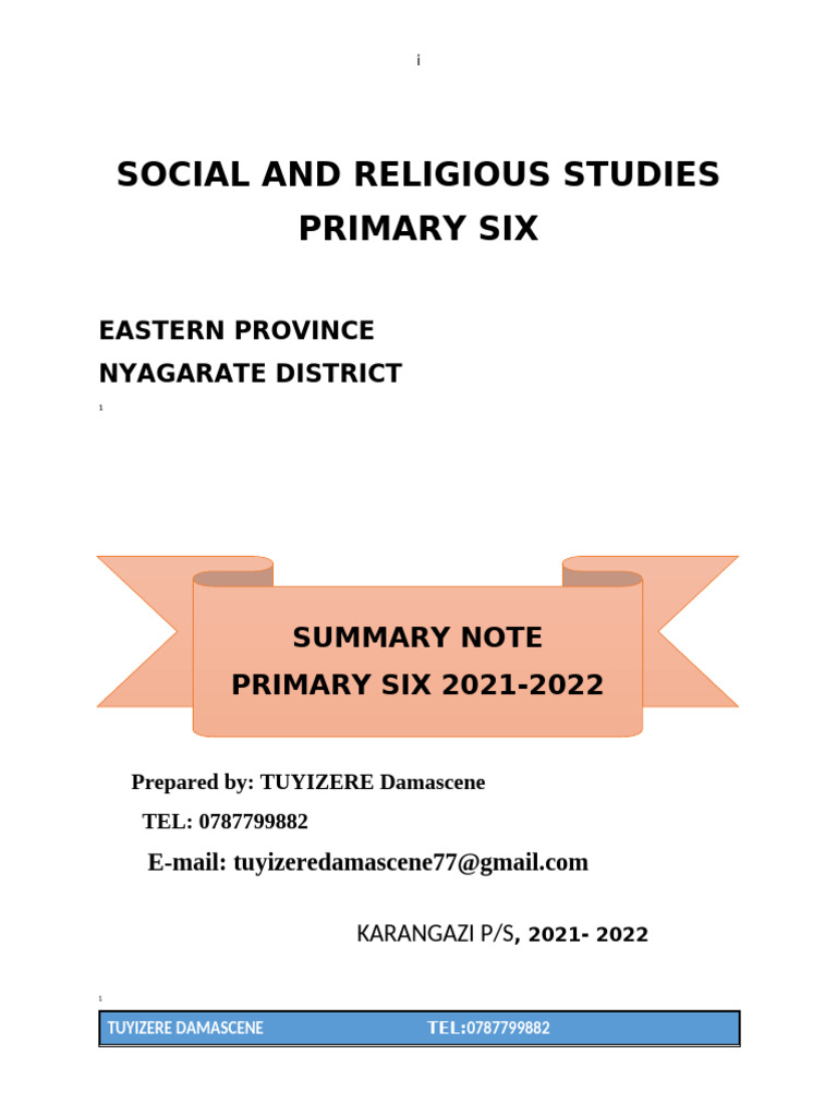 P6 Social Studies: Rwanda Overview | PDF | Rwandan Genocide | Government Budget Balance