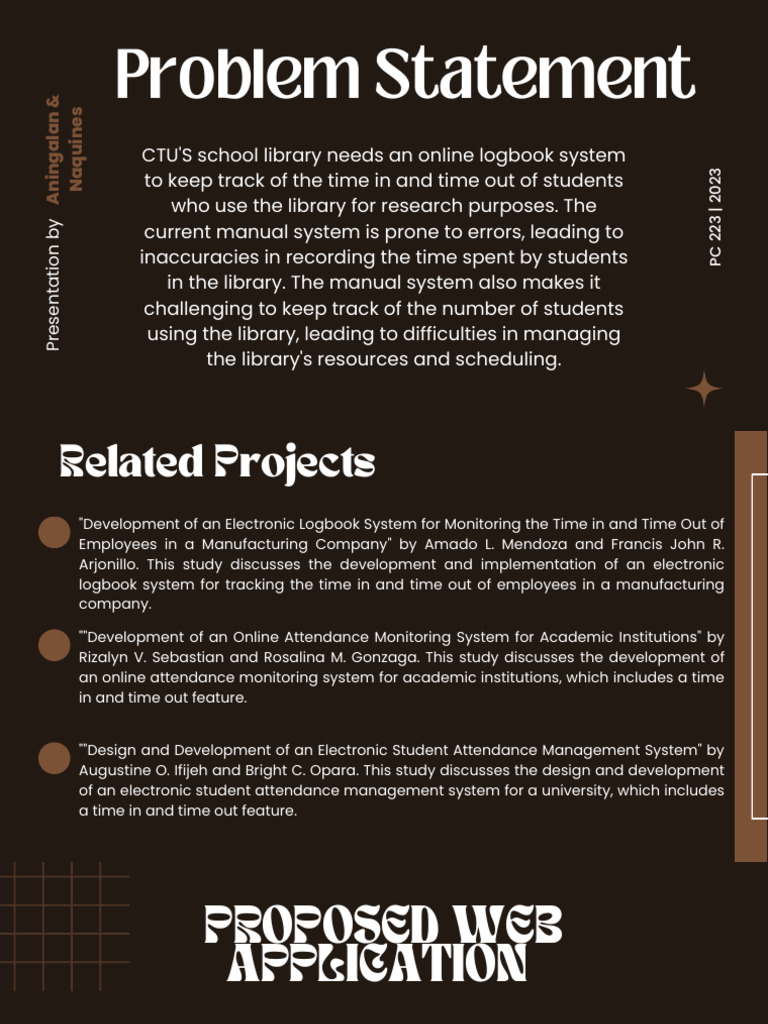 CTULibraLog Project Proposal | PDF | Computing | Computer Programming