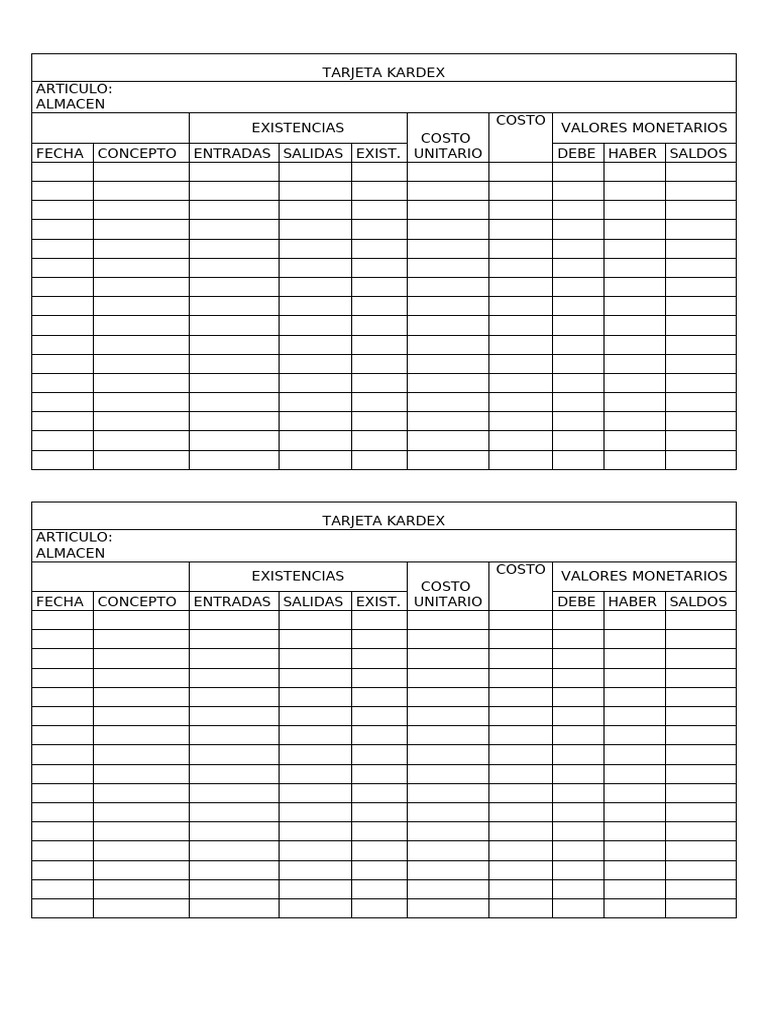 KARDEX | PDF