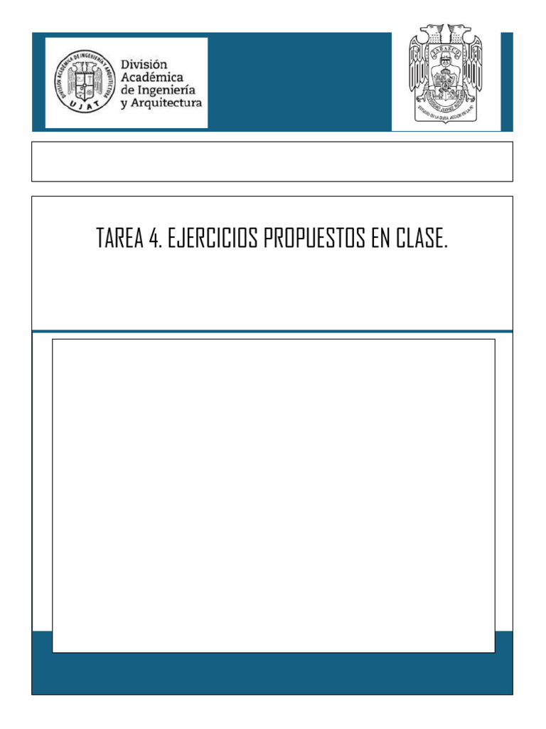 Tarea 4. Ejercicios propuestos en clase | PDF