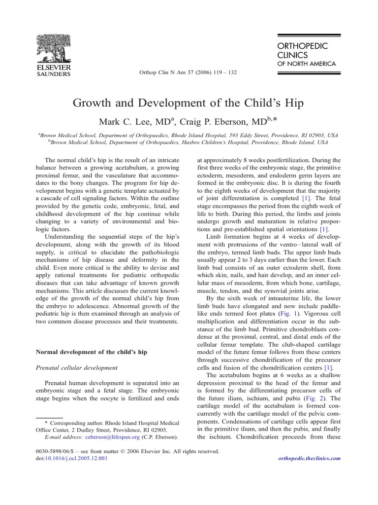 Child Hip Growth and Development Guide | PDF | Hip | Skeletal System