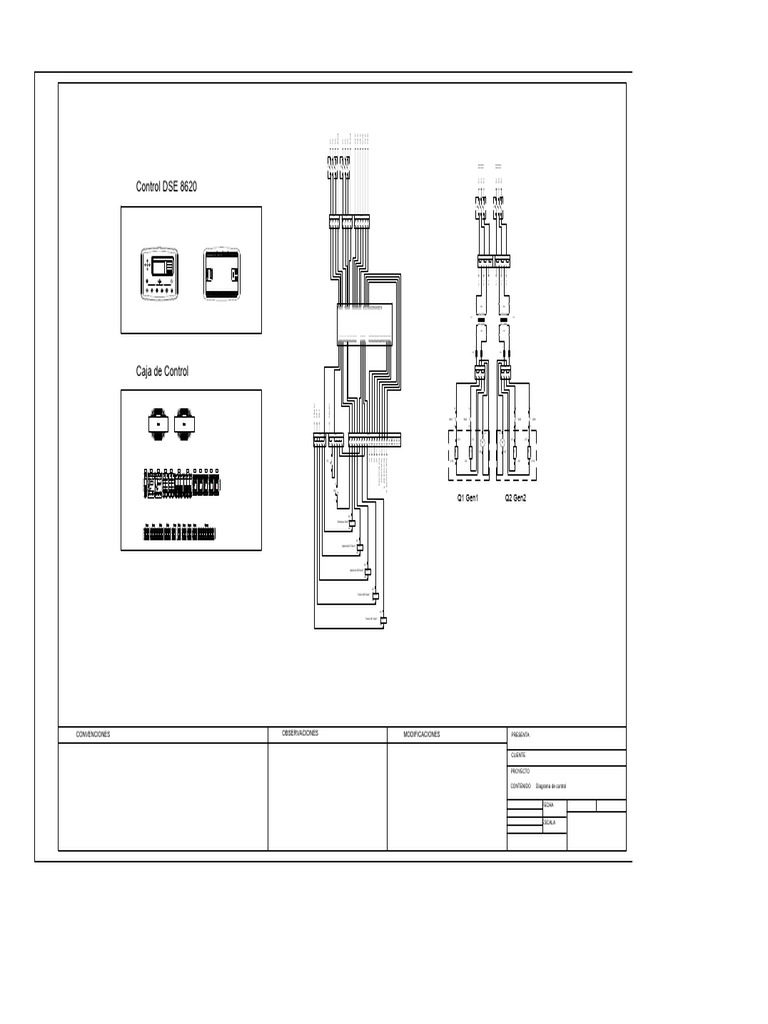Diagrama de Control DSE 8620 | PDF