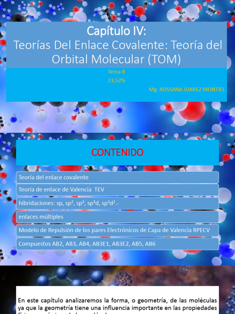 Capitulo 4 - Enlace Covalente | PDF | Enlace químico | Moléculas