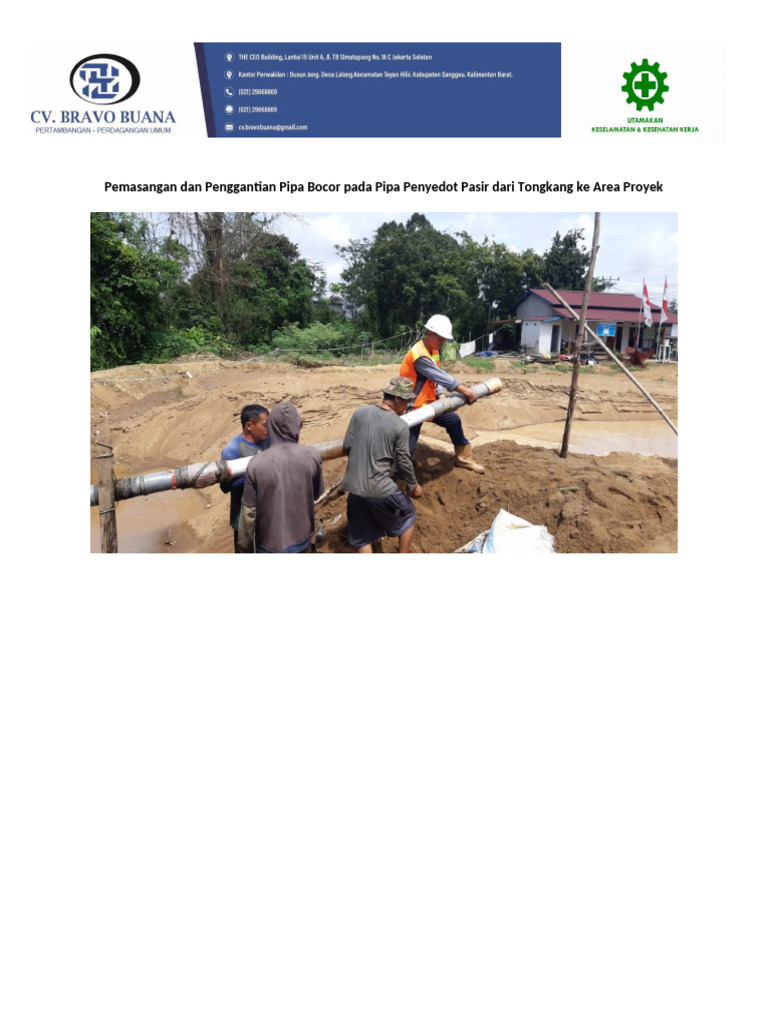 Work Permit Pemasangan Pipa Bocor | PDF