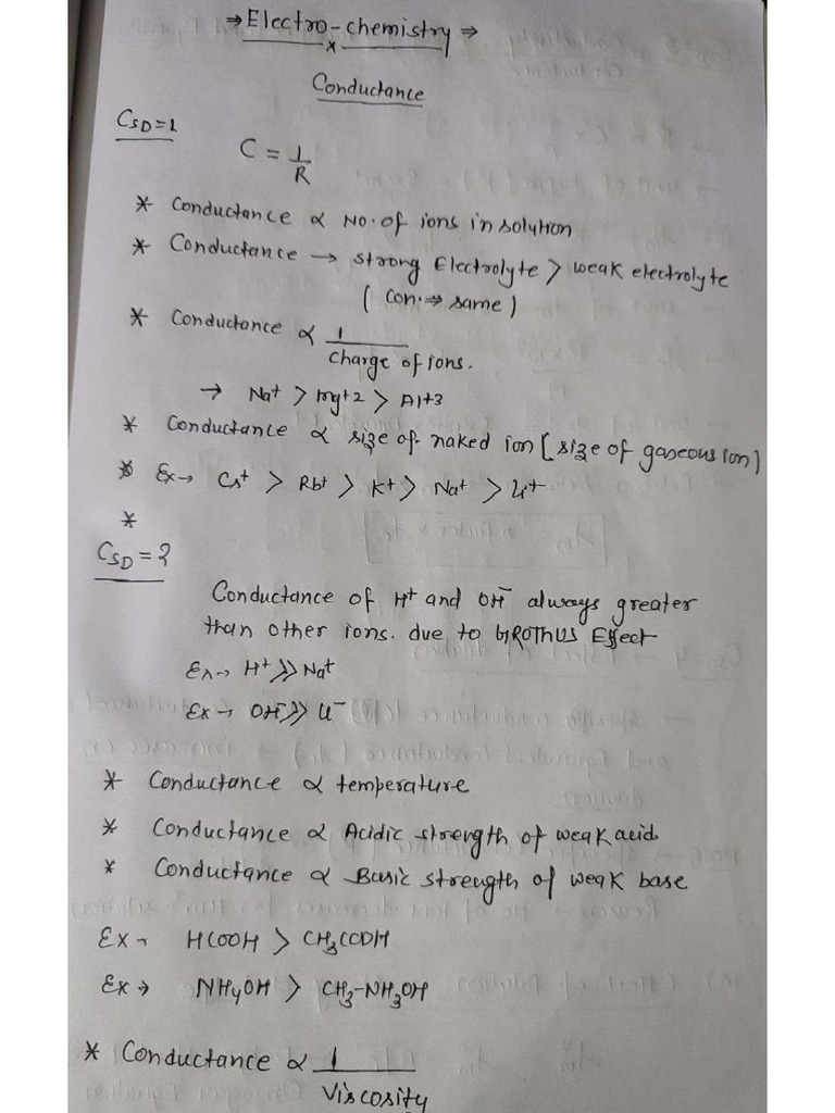 Electrochemistry Notes | PDF