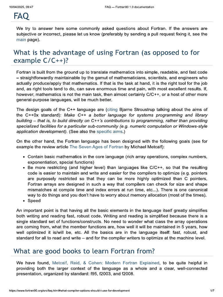 Compiler Guide For The Fortran | PDF