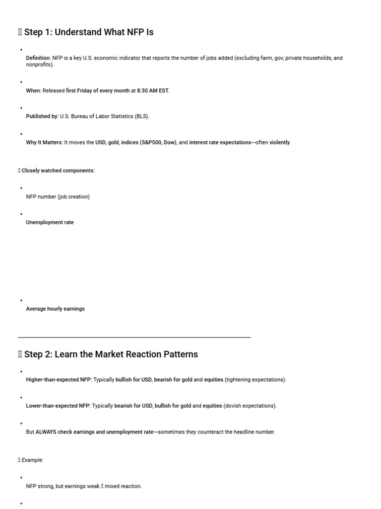Understand What NFP Is | PDF | Unemployment | Option (Finance)