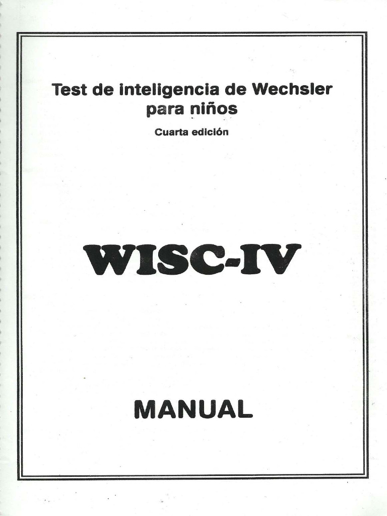 Manual Wisc IV | PDF