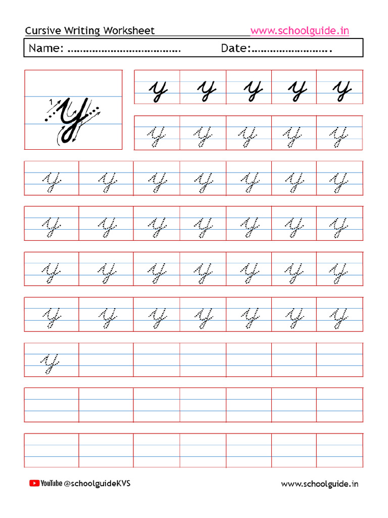 Cursive Letter Small Y | PDF