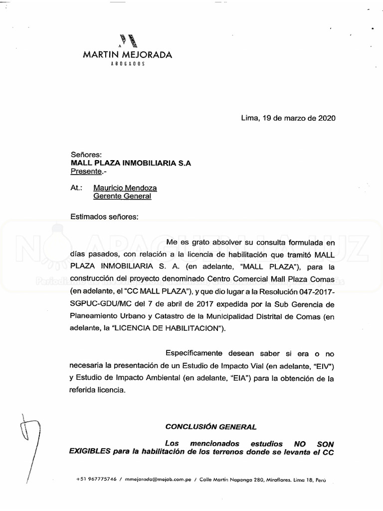 (A4 NALL OCR) 19 MAR. 2020. INFORME MARTÍN MEJORADA A MALL PLAZA ...