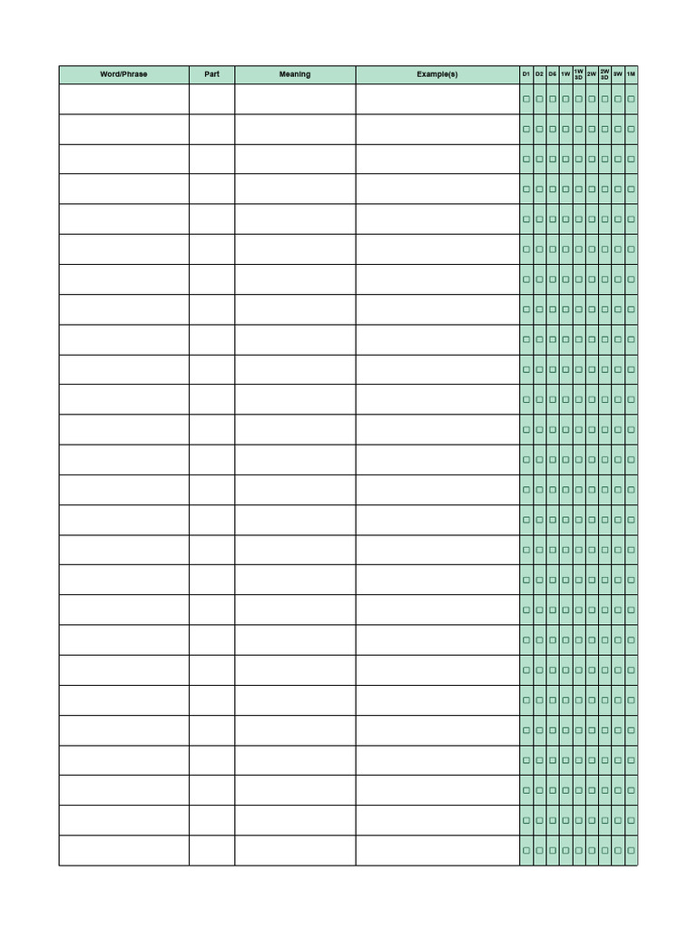 Vocab List | PDF