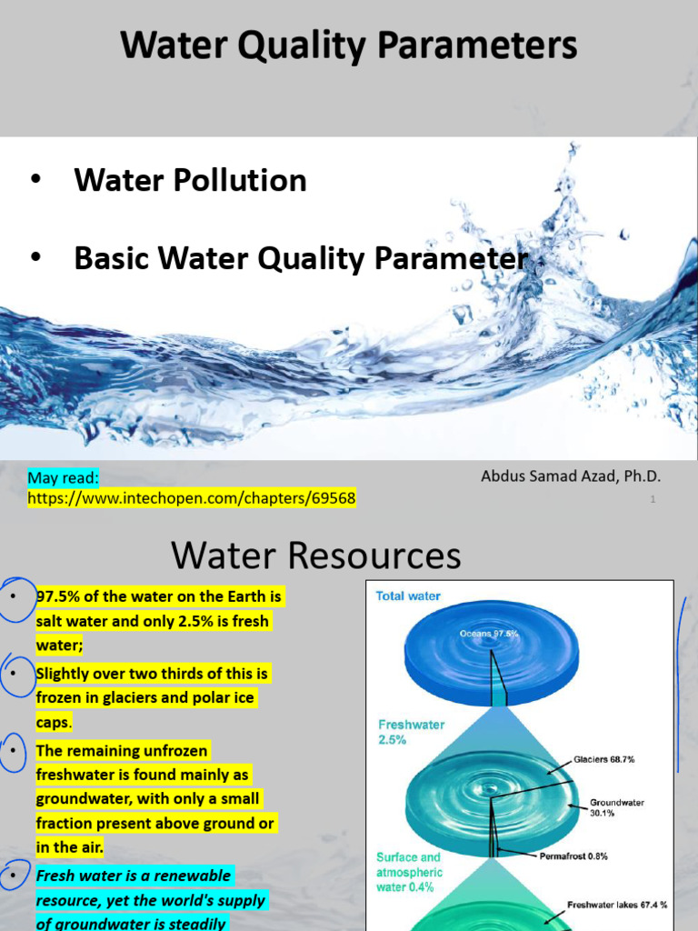 Lecture 2 - Water Quality Parameters | PDF | Water | Ph