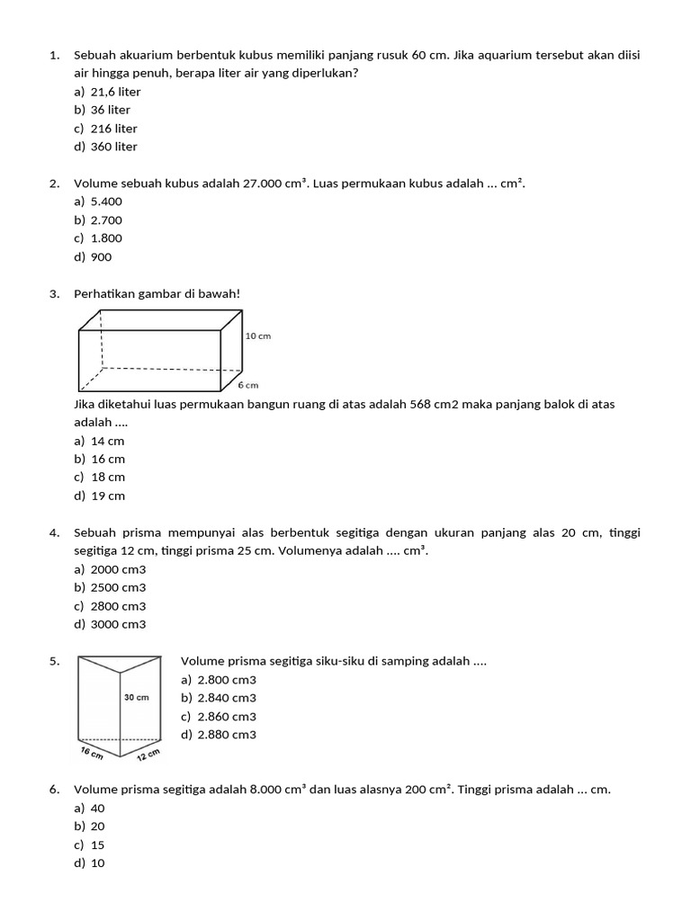 Volume dan Luas Bangun Ruang | PDF