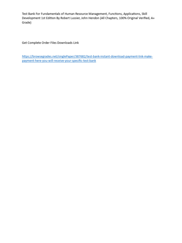 Robert Lussier, John Hendon - Fundamentals of Human Resource Management, Functions, Applications ...