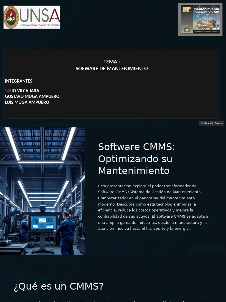 Software CMMS: Optimización del Mantenimiento | PDF | Internet de las ...