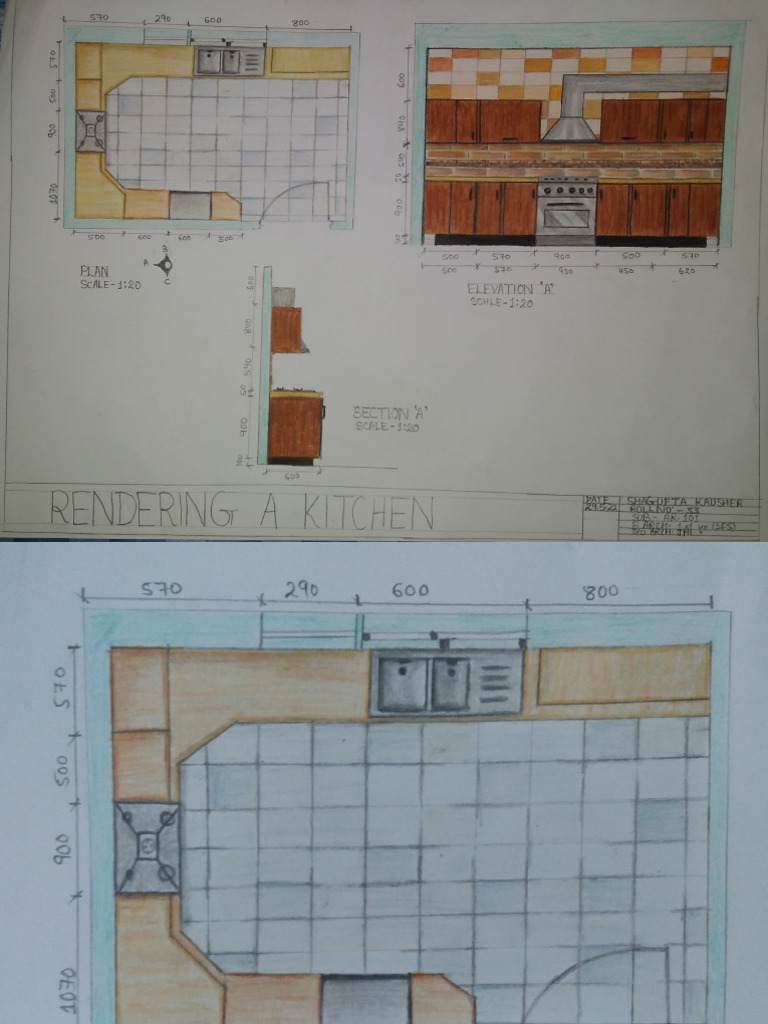 Kitchen Rendering and Plans | PDF