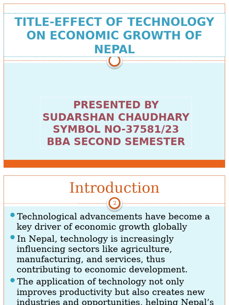 Technology's Impact on Nepal's Economy | PDF | Startup Company | Small ...