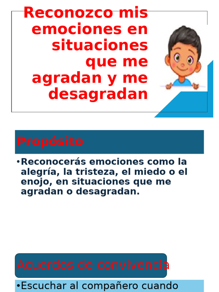 Tutoria Reconozco Mis Emociones | PDF
