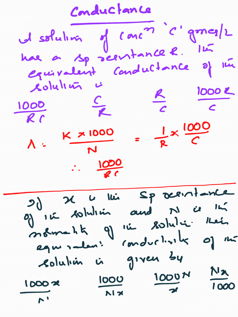 Electrochemistry Conductance | PDF