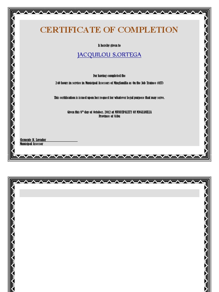 Certificate of Completion | PDF