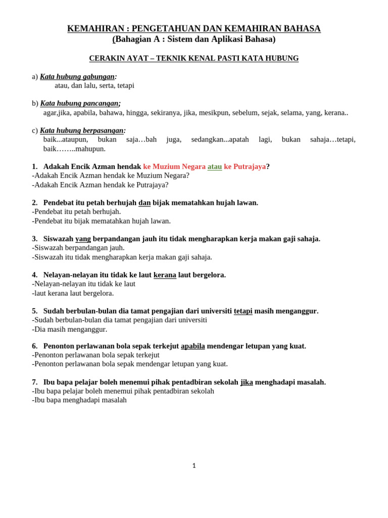 Latih Tubi - cerakinkan-ayat | PDF