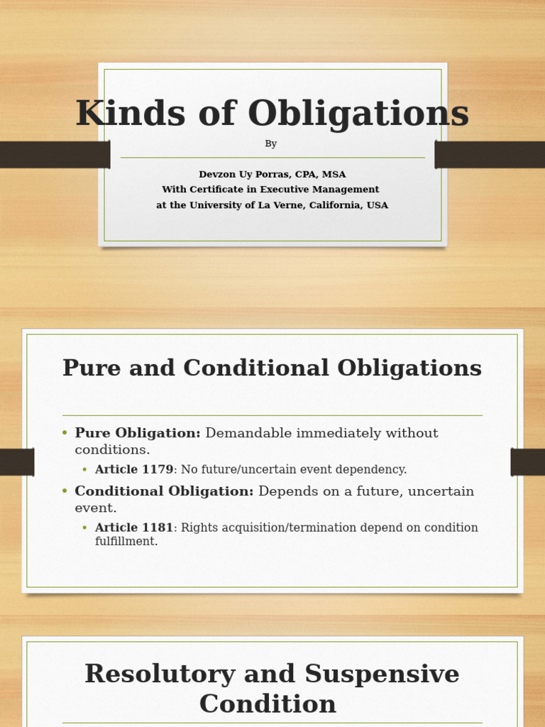 Types of Legal Obligations Explained | PDF | Business Law | Civil Law ...