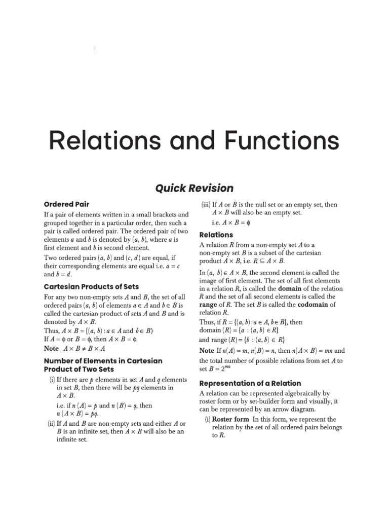 About Relation&Functions | PDF