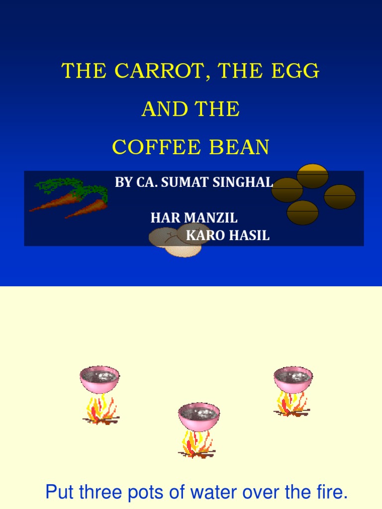 The Carrot, Egg, and Coffee Bean Lesson | PDF