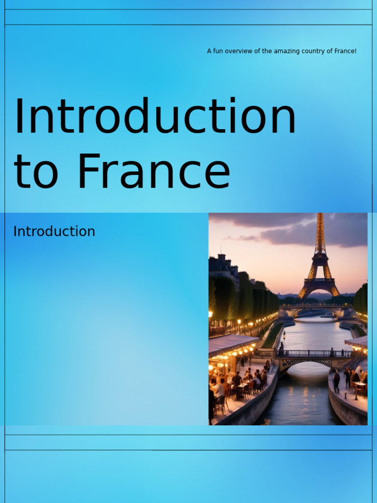 Overview of France's Culture and Geography | PDF