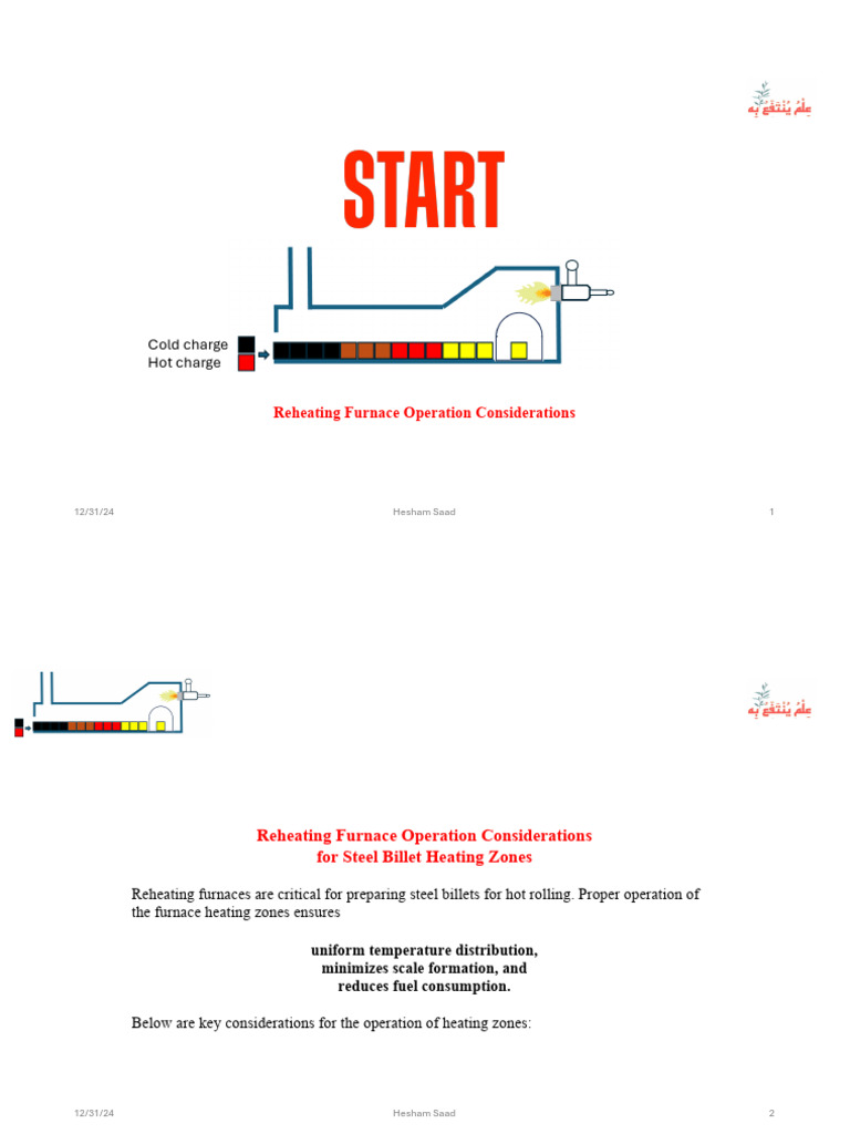 Reheating Furnace Operation Considerations 1735670621 | PDF | Combustion | Heat Transfer