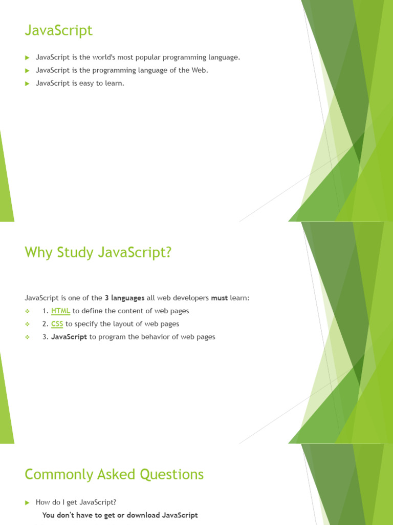 Javascript PPT Introduction | PDF | Html | Java Script