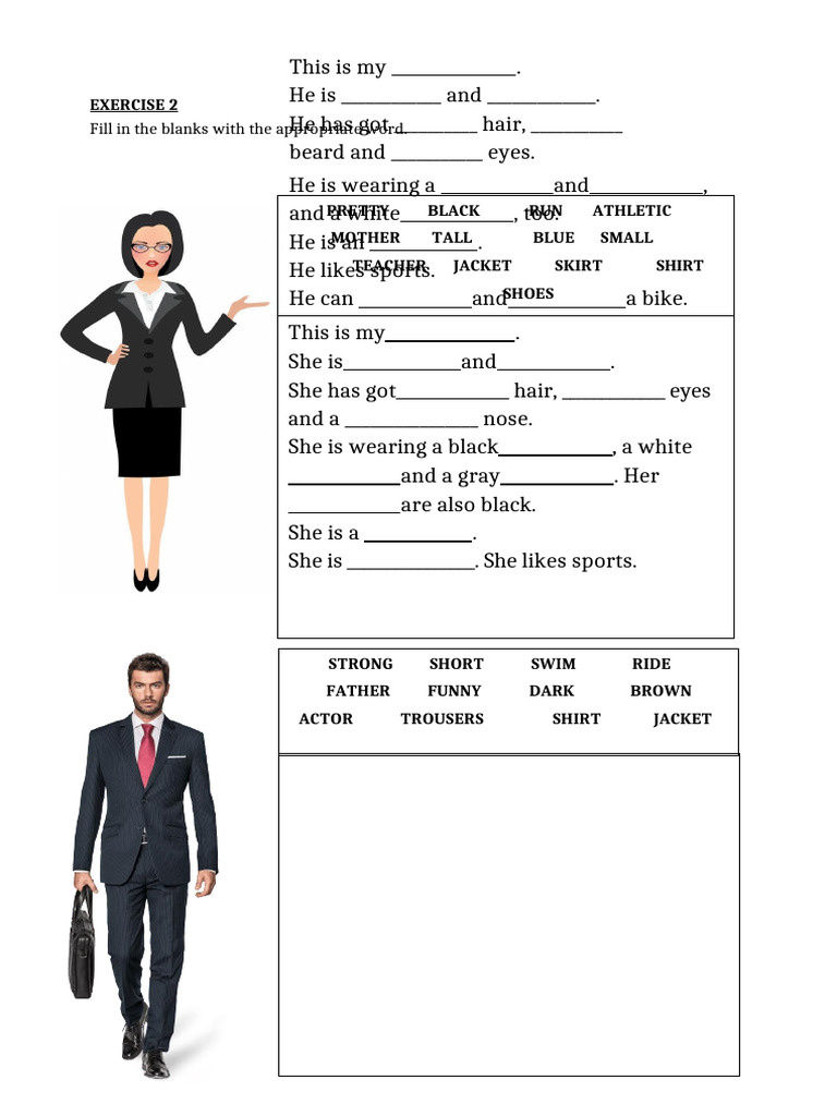 Describing People Exercise | PDF