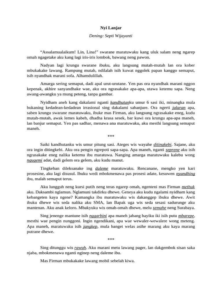 Cerkak Nyi Lanjar_Septi Wijayanti | PDF