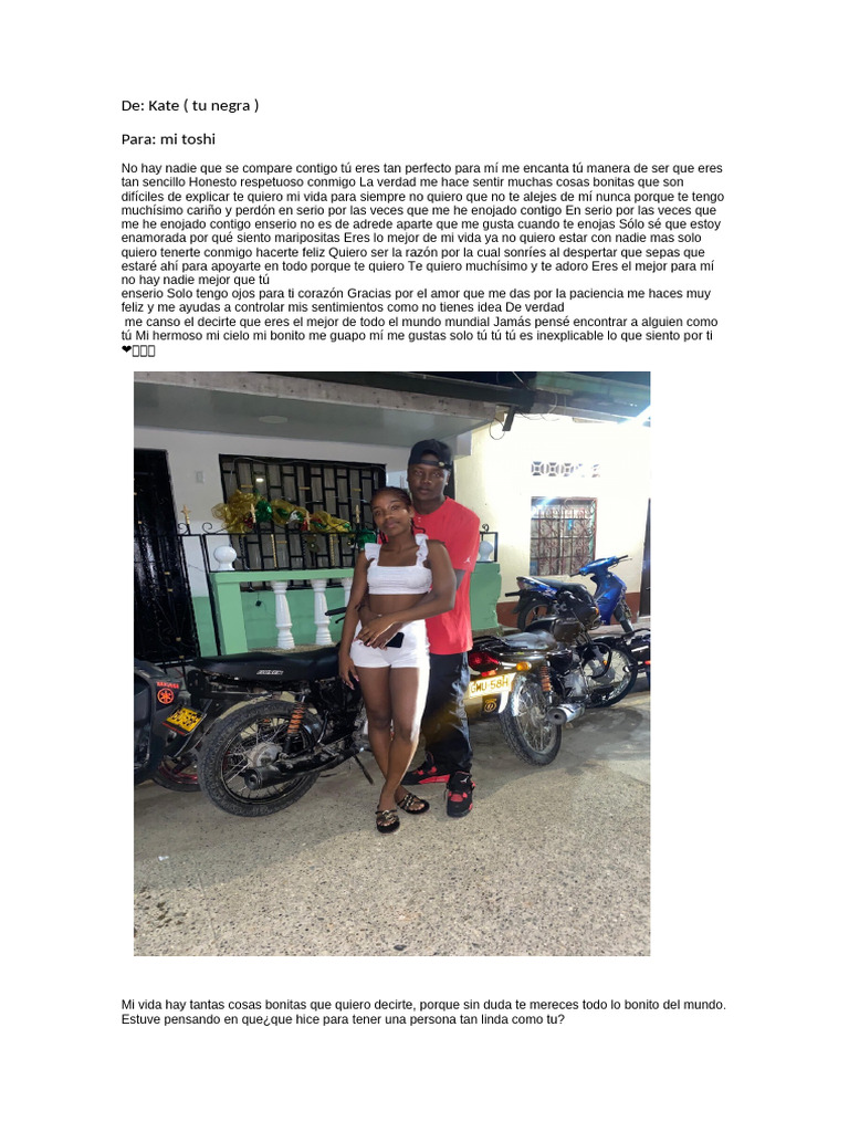 De: Kate (Tu Negra) Para: Mi Toshi | PDF | Amor