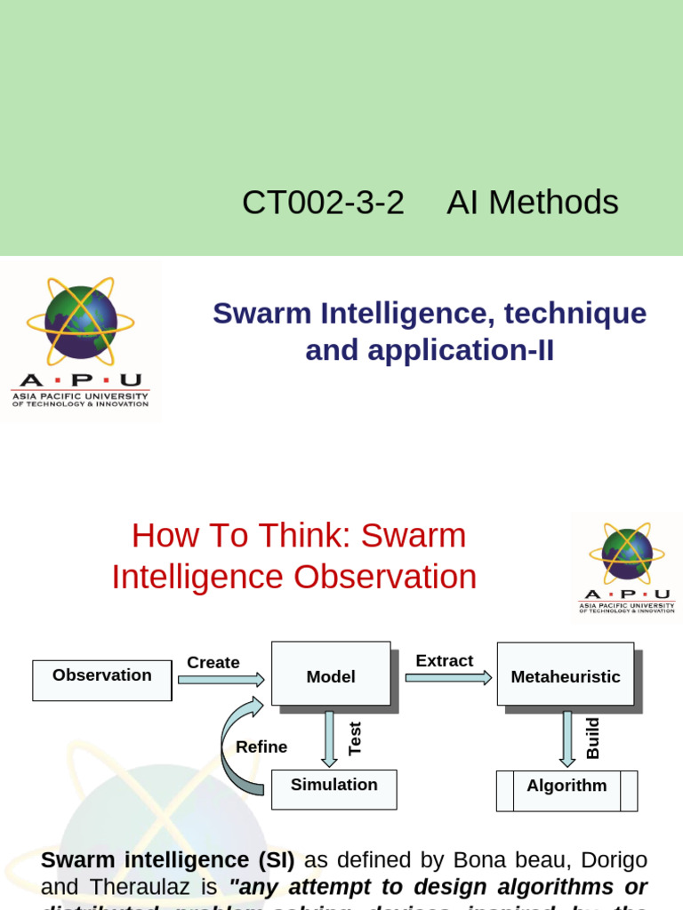 Week 10 Swarm Intelligence 2 | PDF | Metaheuristic | Artificial ...