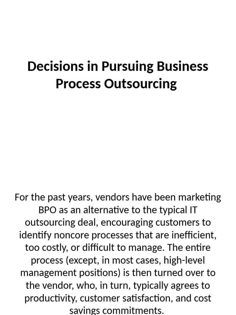 Fundamentals of BPO - Lesson 2 | PDF | Outsourcing | Offshoring