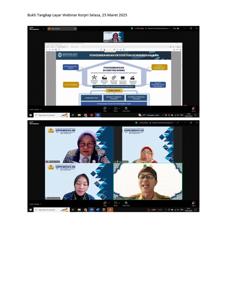 Bukti Zoom Korpri | PDF