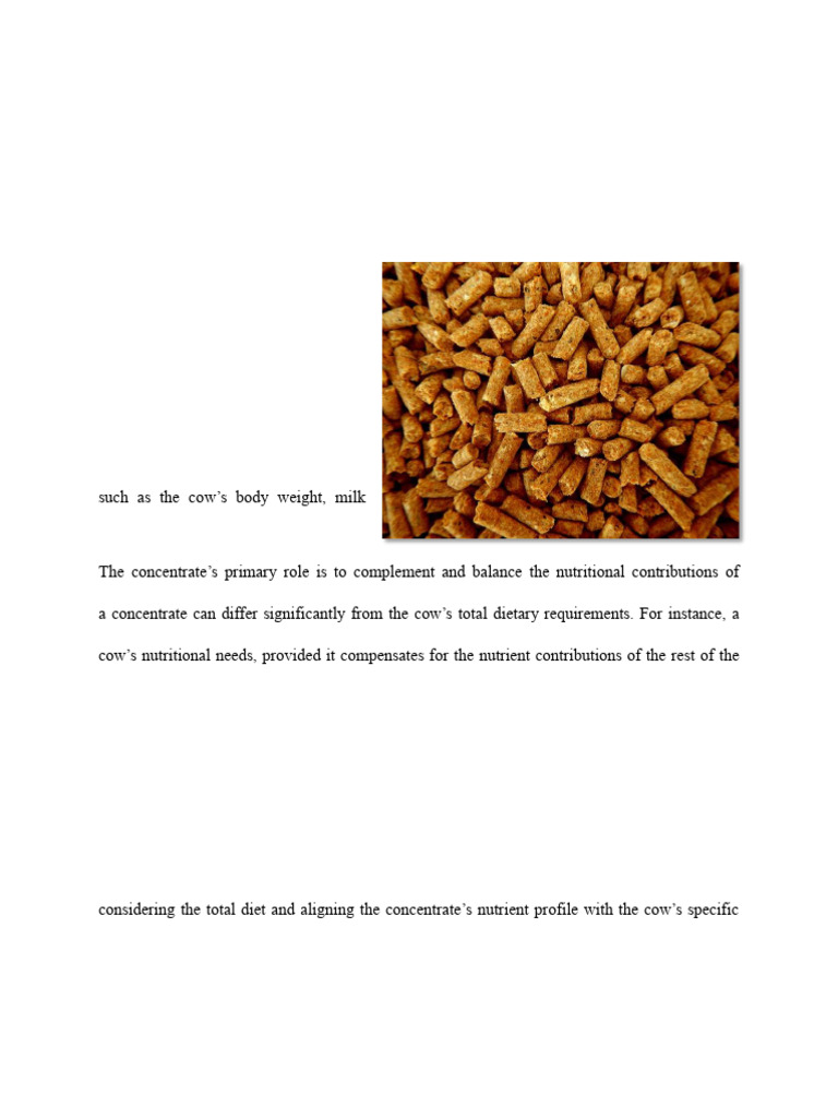Balancing Nutrients in Dairy Cow Concentrates | PDF | Nutrients | Dairy ...