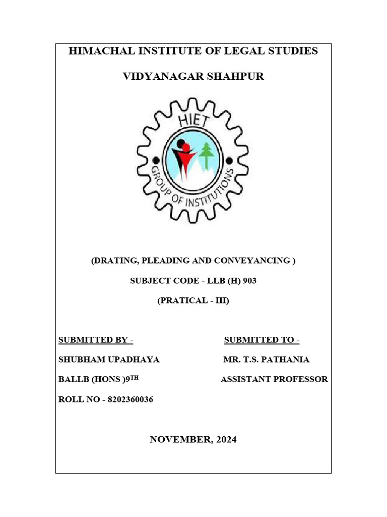 Pleading and Drating Front Shubham | PDF