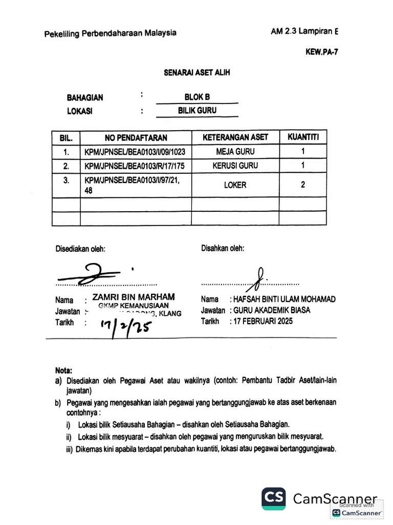 Contoh Pengisian Kew - Pa-7 | PDF