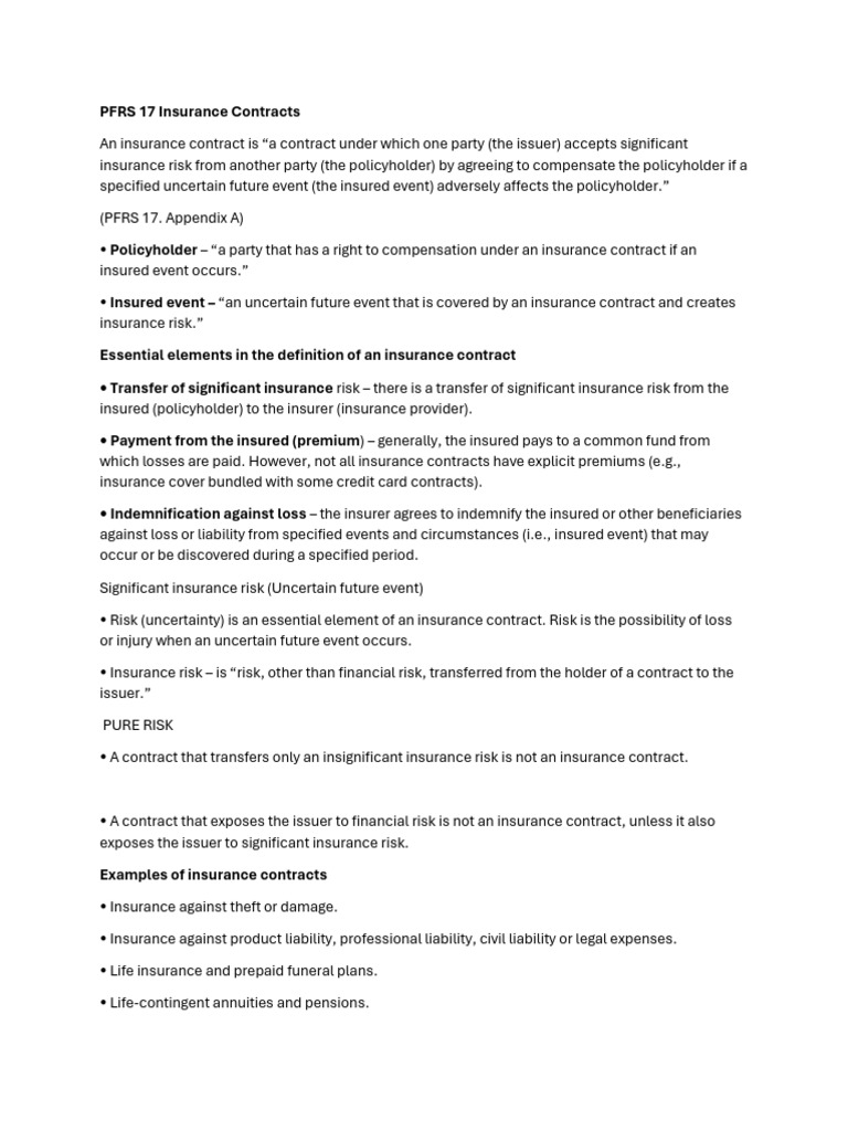 Insurance Contracts and Its Examples | PDF | Insurance | Indemnity