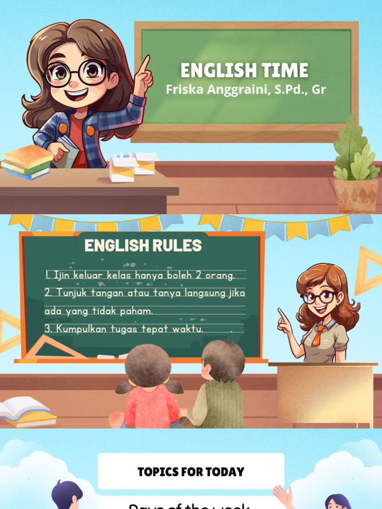 Biru dan Hijau Ilustrasi Mengapa Belajar Bahasa Inggris Presentation (1 ...