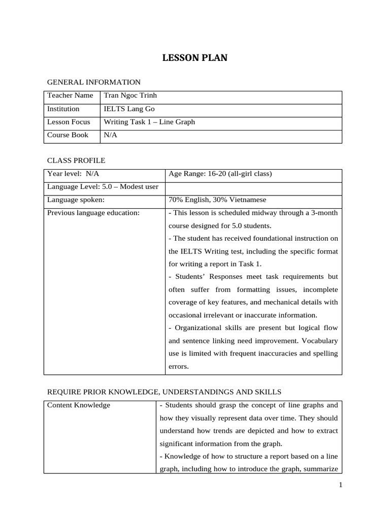 Tesol Lesson Plan | PDF | Cartesian Coordinate System | Information