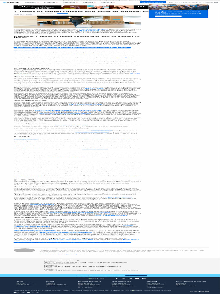 7 Types of Hotel Guests and How to Appeal to Them _ Cvent Blog | PDF | Hotel | Millennials