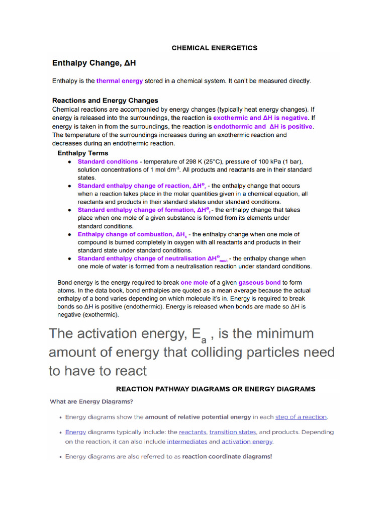 Chemical Energetics | PDF