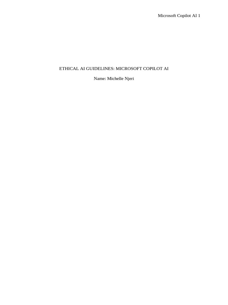 Ethical Ai Guidelines Microsoft Copilot | PDF | Artificial Intelligence ...