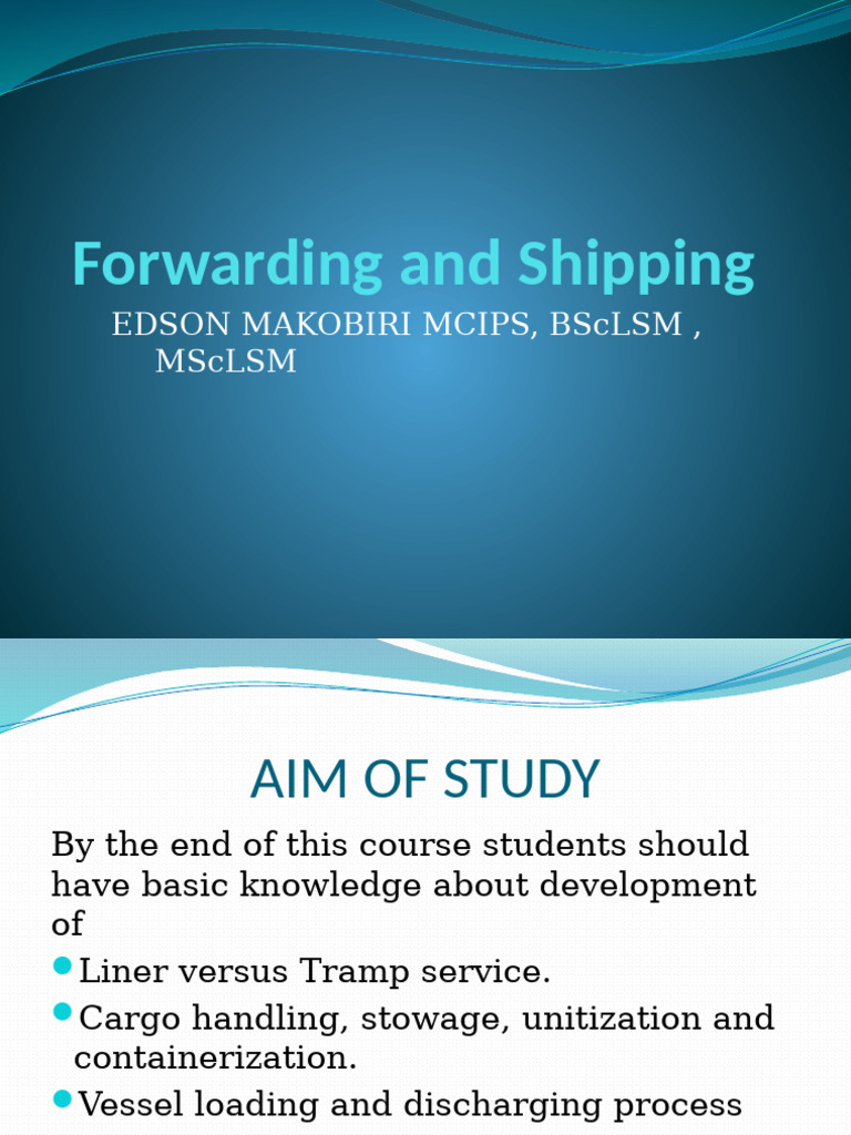 Forwading and Shipping - InTRODUCTION | PDF